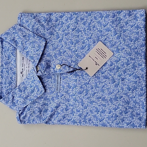 Peter Millar | Shirts | Peter Millar Seaside Polo Shirt Fishes Print ...